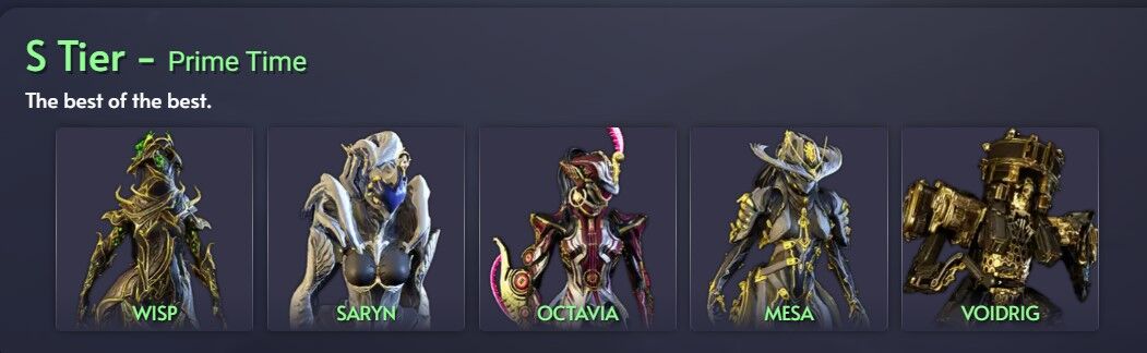 The Ultimate Warframe Tier List: Frames, Weapons and Pets - Asamigames ...